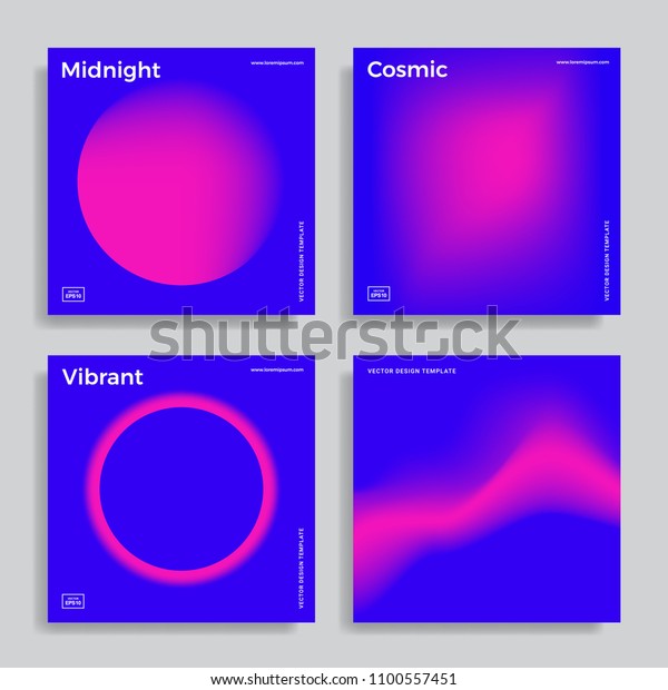 Set Trendy Abstract Design Template Vibrant Stock Vector (Royalty Free ...