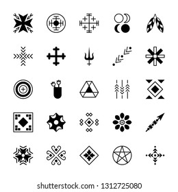 Set Tribal Symbols Collection Stock Vector (Royalty Free) 1312725080 ...