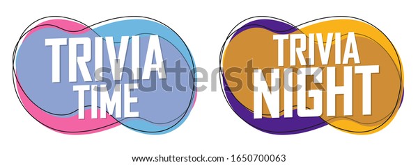 Set Trivia Banners Design Template Vector Stock Vector (Royalty Free ...