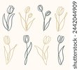 Tulips Line Drawing Royalty-Free Images, Stock Photos & Pictures ...