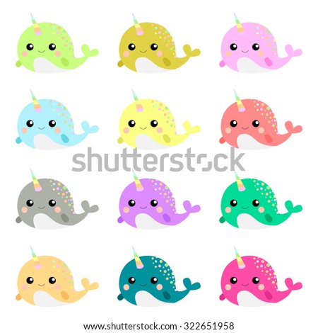 Rainbow Animated Narwhals