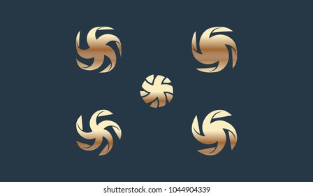 Set Twist Logo Template Design Illustration Stock Vector (Royalty Free ...