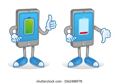 Set Two Digital Cartoon Characters Icons Stock Vector (Royalty Free ...