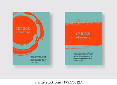 Set Two Grunge Flyer Templates Brochure Stock Vector (Royalty Free ...