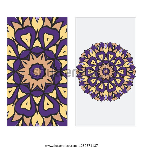 Set Two Indian Country Mandala Ornament Stock Vector (Royalty Free ...