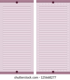Set Two Mauve Colored Stationary Pages Stock Vector (Royalty Free ...