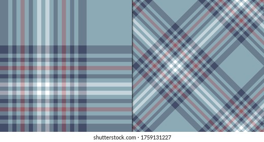Set Two Pale Blue Plaid Patterns Stock Vector (Royalty Free) 1759131227 ...