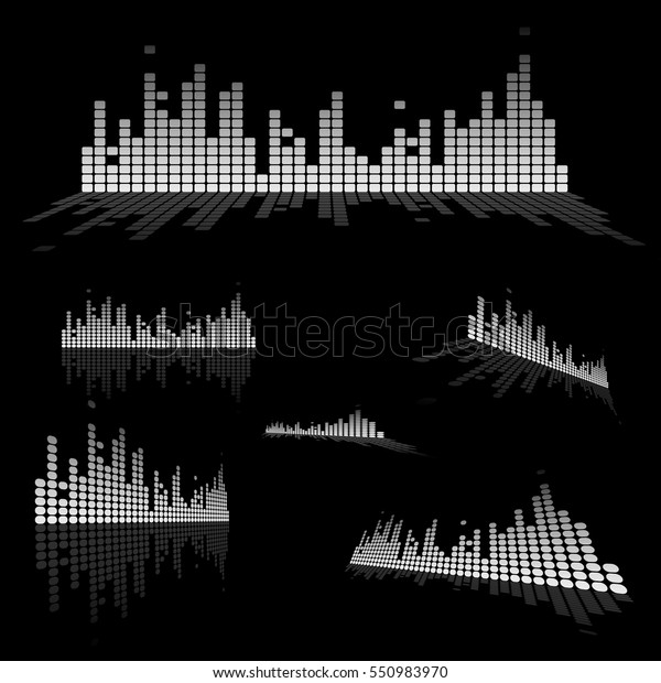 Set Ui Ux Music Equalizer Sound Stock Vector (Royalty Free) 550983970