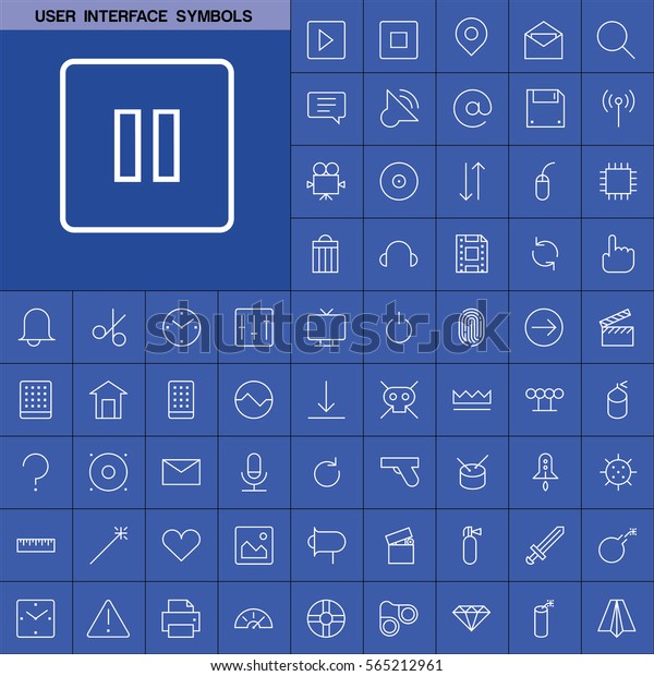 Set User Interface Symbols Icons Contains: เวกเตอร์สต็อก (ปลอดค่า ...