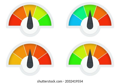 Set Various Abstract Meters Graphic Element Stock Vector (Royalty Free ...