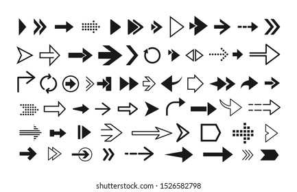 Set Various Arrows Icons Arrow Collection Stock Vector (Royalty Free ...