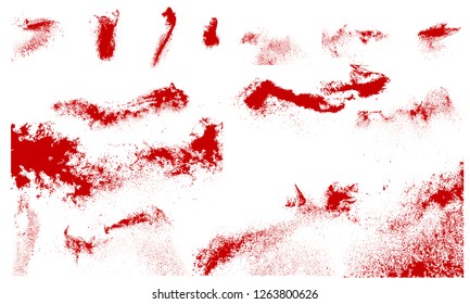 Vektor Stok Set Various Blood Paint Splatters Blood (Tanpa Royalti ...