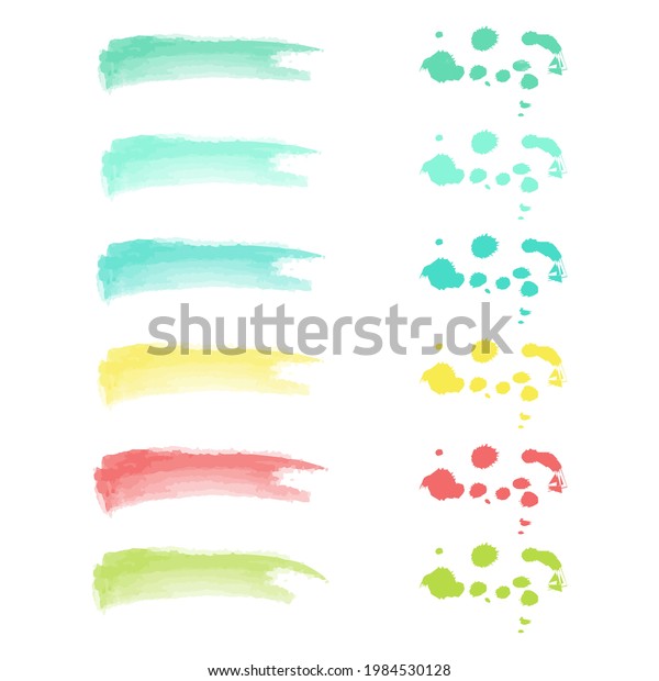 Set Various Colored Smears Color Swatch Stock Vector (Royalty Free ...