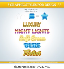Set Various Graphic Styles Design Stock Vector (Royalty Free) 192397460