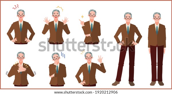 Set Various Reactions Man Stock Vector (Royalty Free) 1920212906 ...