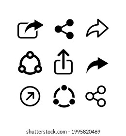 Set Various Share Icon Illustration Design Stock Vector (Royalty Free ...