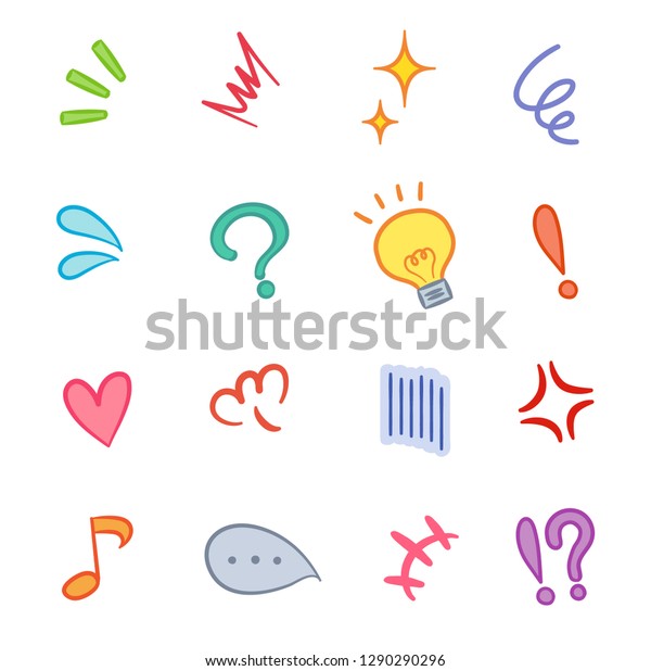 Un conjunto de varios símbolos que: vector de stock (libre de regalías ...
