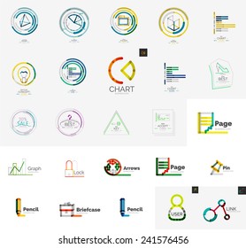 Set Various Universal Company Logos Letters Stock Vector (Royalty Free ...