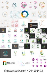 Set Various Universal Company Logos Letters Stock Vector (Royalty Free ...