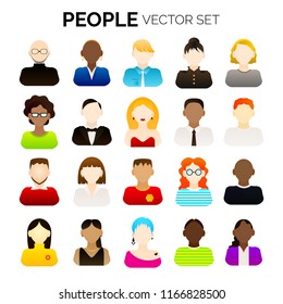 Set Various Vector Cartoon People Various 스톡 벡터(로열티 프리) 1166828500 ...