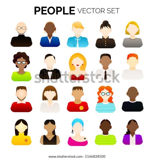 Set Various Vector Cartoon People Various Stock Vector (Royalty Free ...