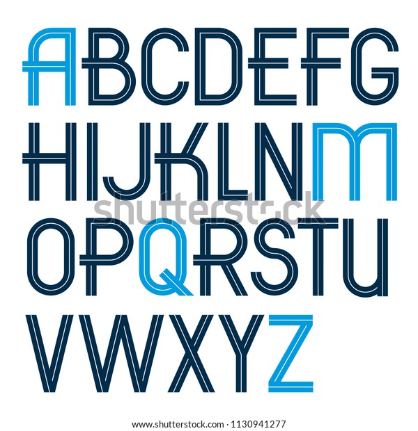 Set Vector Capital Alphabet Letters Made Stock Vector (Royalty Free ...