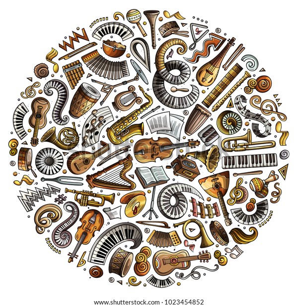 Set Vector Cartoon Doodle Classic Musical Stock Vector (Royalty Free ...