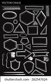 Set Vector Chalk Shapes Grunge Design Stock Vector (Royalty Free ...