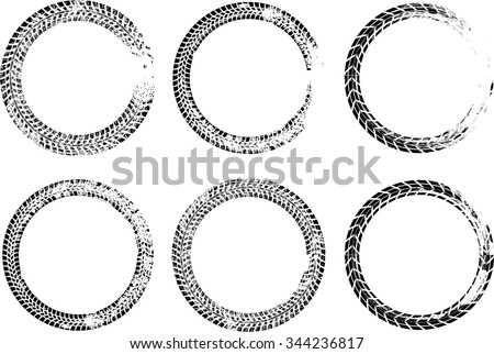 Set Vector Circles Tire Track Vector Stock Vector (Royalty Free) 344236817 - Shutterstock