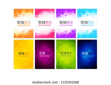 Set Vector Colorful Business Background Abstract Stock Vector (Royalty ...