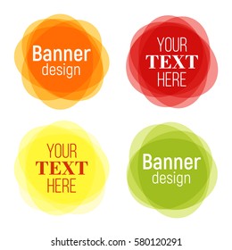 Set Vector Colorful Round Banners Design Stock Vector (Royalty Free ...