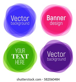 Set Vector Colorful Round Banners Design Stock Vector (Royalty Free ...