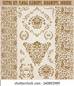 Gold White Luxury Ornament Seamless Pattern Stock Vector (Royalty Free ...