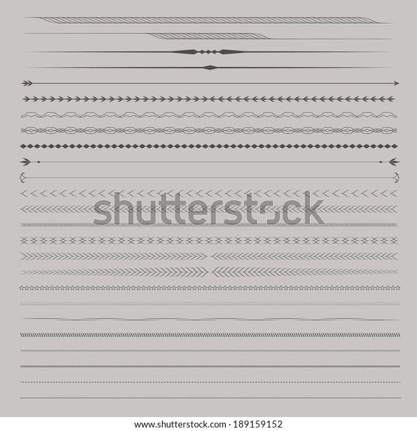 Set Vector Dividers Page Design Stock Vector (Royalty Free) 189159152 ...