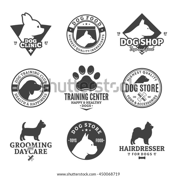Set Vector Dog Logo Icons Stock Vector (Royalty Free) 450068719