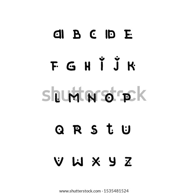 Set Vector Ethnic Alphabet Letters Lowercase Stock Vector (Royalty Free ...