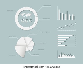Minimalistic Blue Infographic Template Diagram Workflow Stock Vector ...
