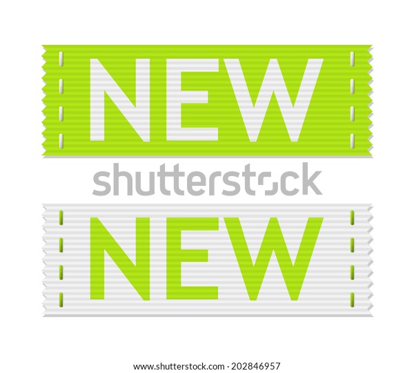 Set Vector Green New Signs On Stock Vector (Royalty Free) 202846957