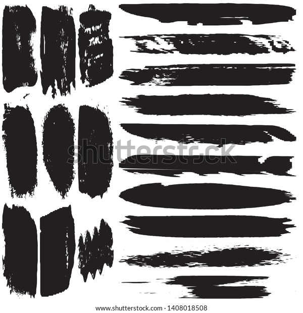 Set Vector Grunge Brushes Style Stock Vector (Royalty Free) 1408018508 ...