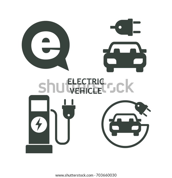 Set Vector Icons Electric Vehicle Service: เวกเตอร์สต็อก (ปลอดค่า ...
