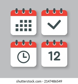 Set Vector Icons Page Calendar Number Stock Vector (Royalty Free ...