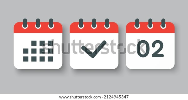 Set Vector Icons Page Calendar Number Stock Vector (Royalty Free ...