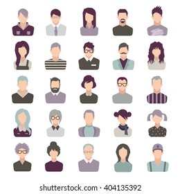 Set Vector Icons People Isolated Stock Vector (Royalty Free) 404135392 ...
