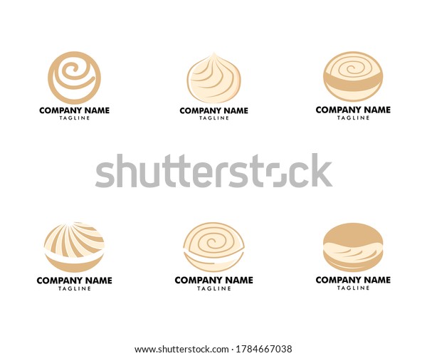 Set Vector Illustration Logo Homemade Dessert Stock Vector (Royalty ...