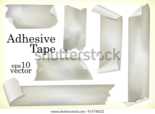 Set Vector Illustrations Adhesive Tapes Stock Vector (Royalty Free ...