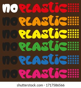 Set Vector Images Words No Plastic Stock Vector (Royalty Free ...