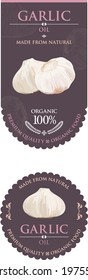 Set Vector Label Garlic Oil Stock Vector (Royalty Free) 1975582325 ...