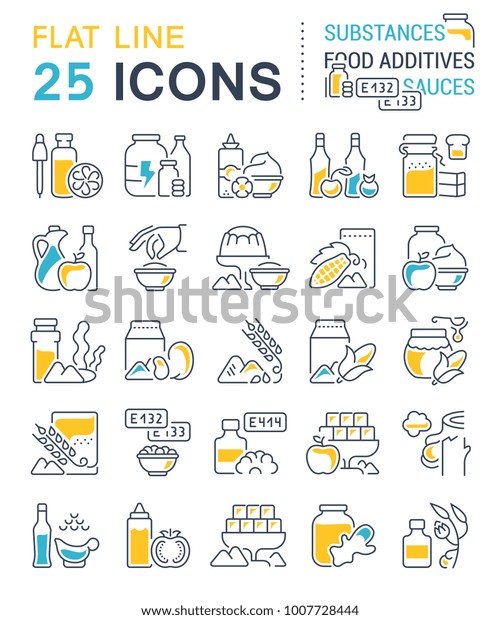 Set Vector Line Icons Sign Symbols Stock Vector (Royalty Free ...