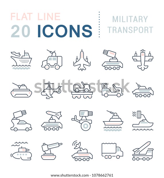 Set Vector Line Icons Sign Symbols Stock Vector (Royalty Free ...