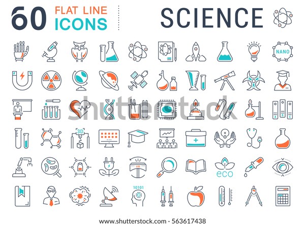 Set Vector Line Icons Sign Symbols Stock Vector (Royalty Free ...